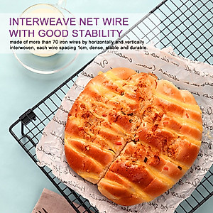 Cooling Rack, 16.9x11in Cooling Rack with Collapsible Folding Legs Cooling Racks for Cooking and Baking Cooling Net Oven Accessories(black)