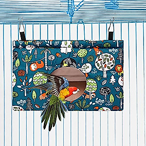 Petmolico Bird Nest Shed Hut House, Warm Hanging Hammock Cage Accessories Snuggle Sleeping Bed Hideaway for Parrot Parakeet Cockatiels Cockatoo Lovebird Finch, Medium Size