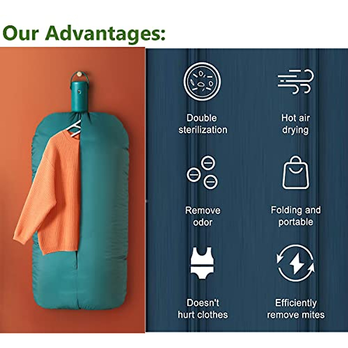 Portable Clothes Dryer, 250W Multifunctional Small Dryer Machine, Big Clothes Bags for Travel and Home Laundry