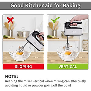 Mixer Electric Handheld - 400W Ultra Power for 5 Speed with Turbo Boost, 5 Stainless Accessories in Storage Case - Essential Kitchenaid Hand Mixer Electric for Cake, Dough, Egg, Baking