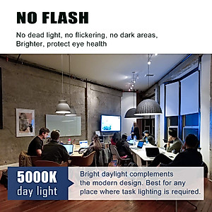 ZP 2 Pack Led Light Bulb 500W Equivalent 7500 Lumen 5000K E26/E27 Medium Base 60W led Bulb for Outdoor Indoor Lamp Area Garage Warehouse Workshop Street Backyard New Upgrade 2 Count