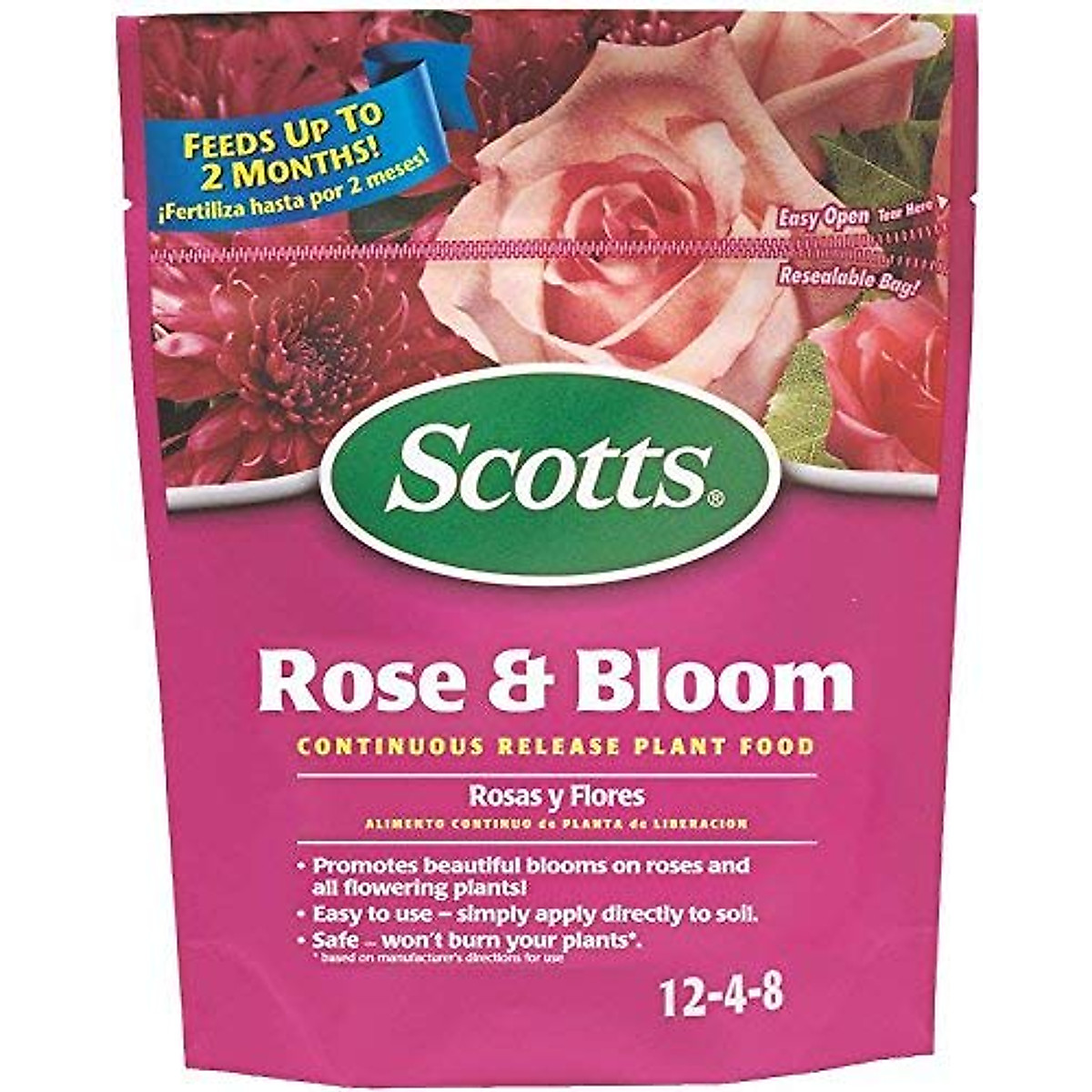 Scott's 2009501 3 Lb Rose & Bloom Continuous Release Plant Food 12-4-8