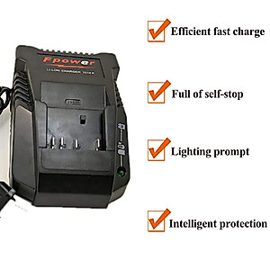 BC660 Li-ion Charger for Bosch SKC181-02 BC1880 BC630 BAT609G BAT618 2607336236 Electrical Drill 14.4V- 18V 1018K Replacement Battery (US Plug)