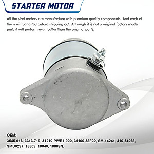 Starter Motor Compatible with Arctic Cat ATV Suzuki ATV400 LT-A400F LT-A400FC with Replace 3545-016 3545016 31100-38F00 3313-719 3110038F00