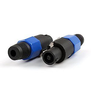 Areyourshop 20 Pcs 4 Pin Speakon Speaker Connector Male Audio Plug Blue