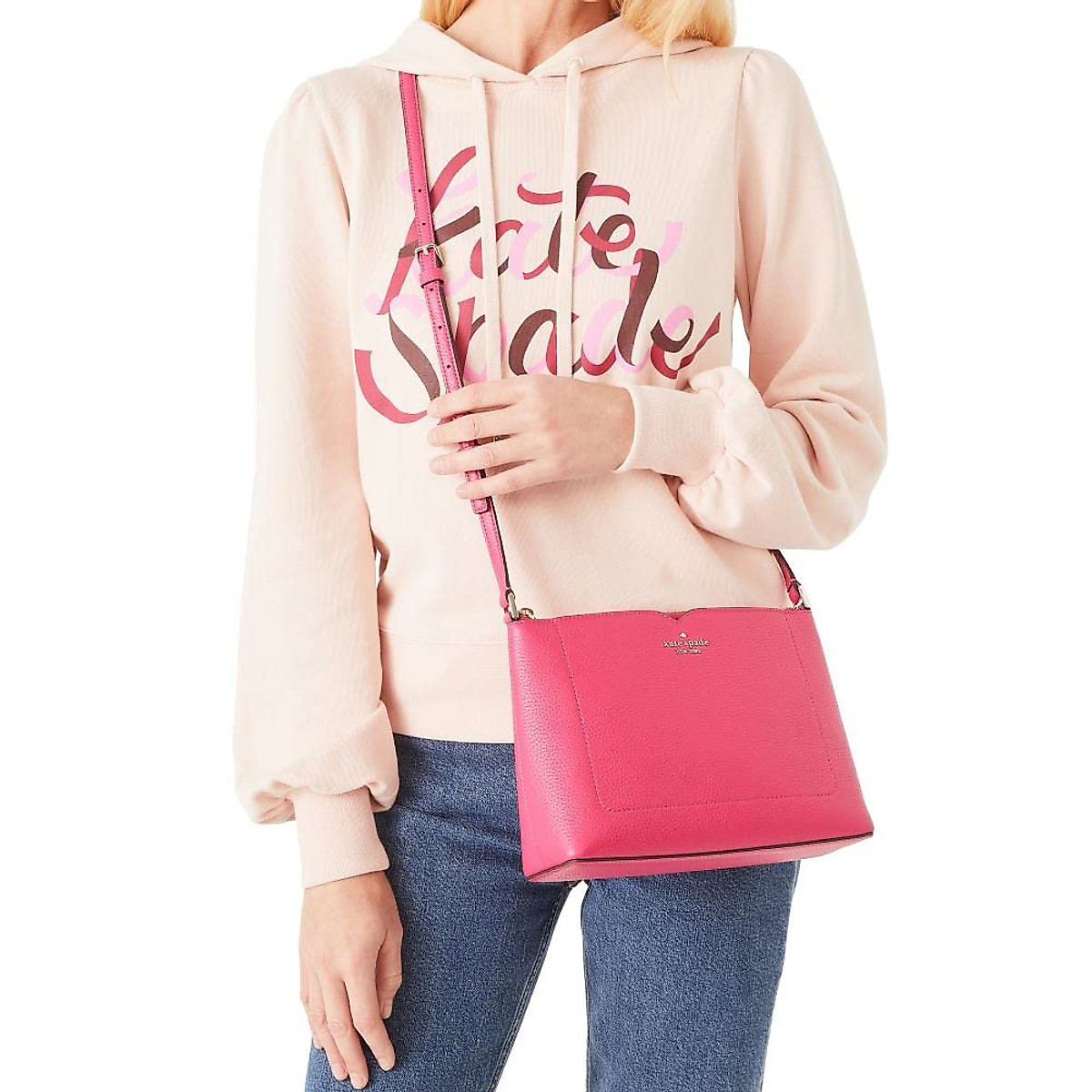 Kate Spade Harlow crossbody pink ruby