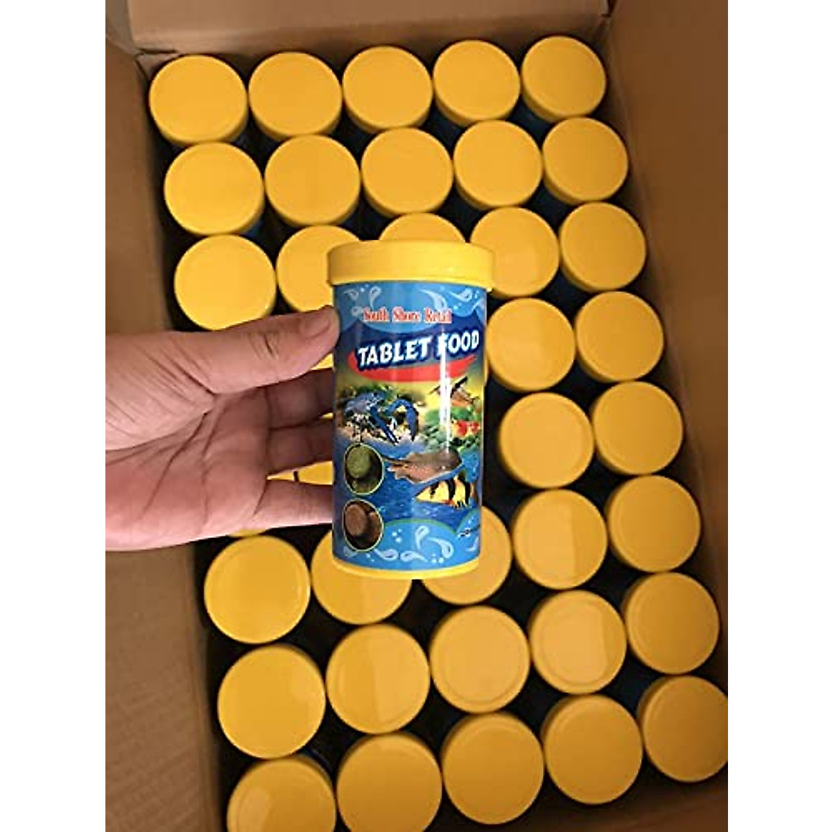 Premium Tropical Fish Food Tablets- Compare to Sera O-Nip! - Stick On Glass Or Sink To Bottom Tablets 4.58oz 250ml - Sticks On Aquarium Glass for Fun with All Types of Fish! - Pellet Fish Food-