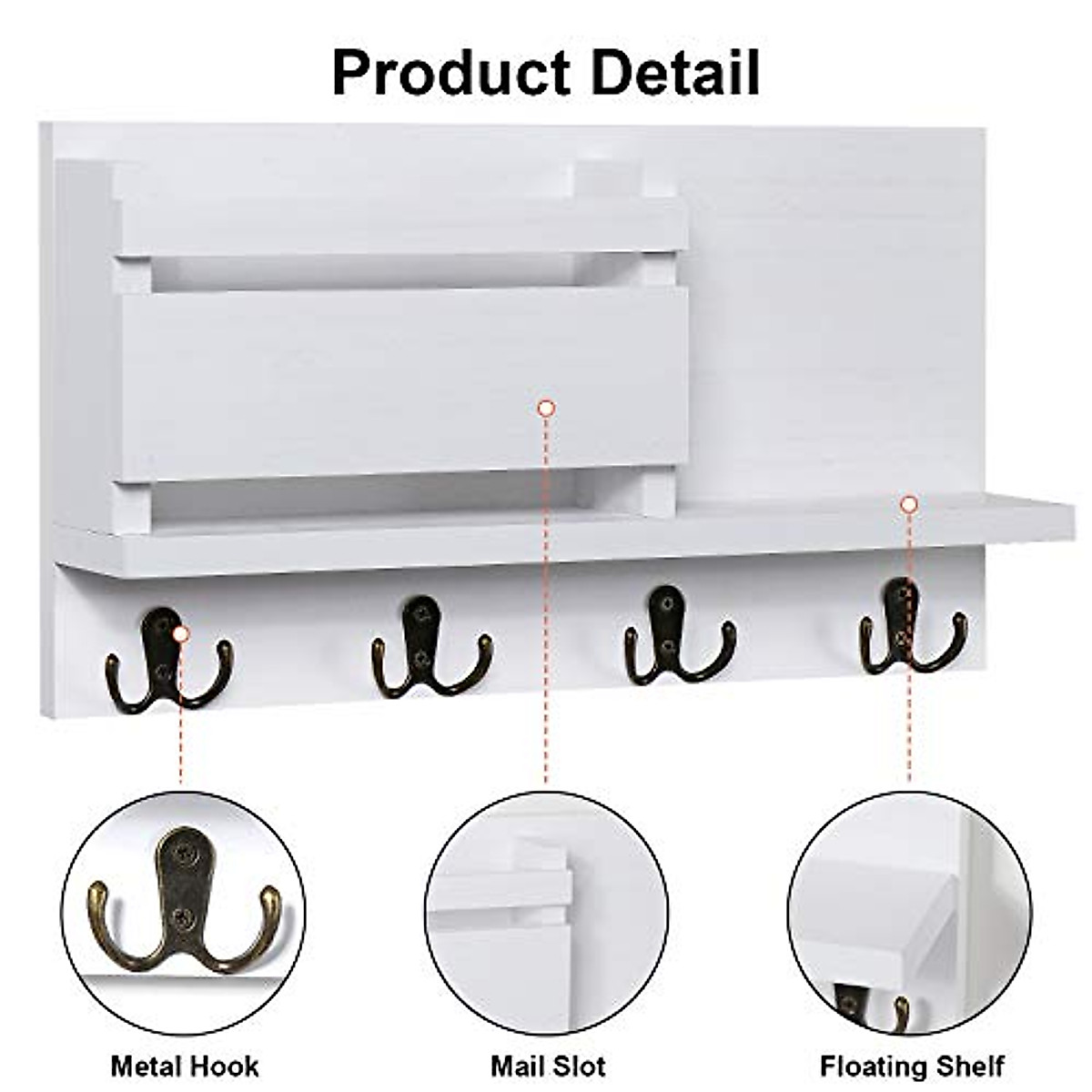 Rustic Wall Mail and Key Holder - Stylish Organizer