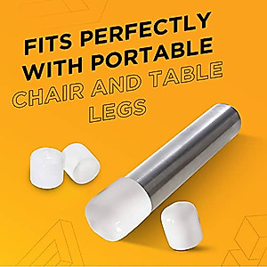 Prescott Plastics Made in USA 3/8" Inch White Round Vinyl Plug Insert (20 Pack), End Cap for Metal Tubing, Fence, Glide Insert for Pipe Post, FDA Food Grade,Chairs and Furniture