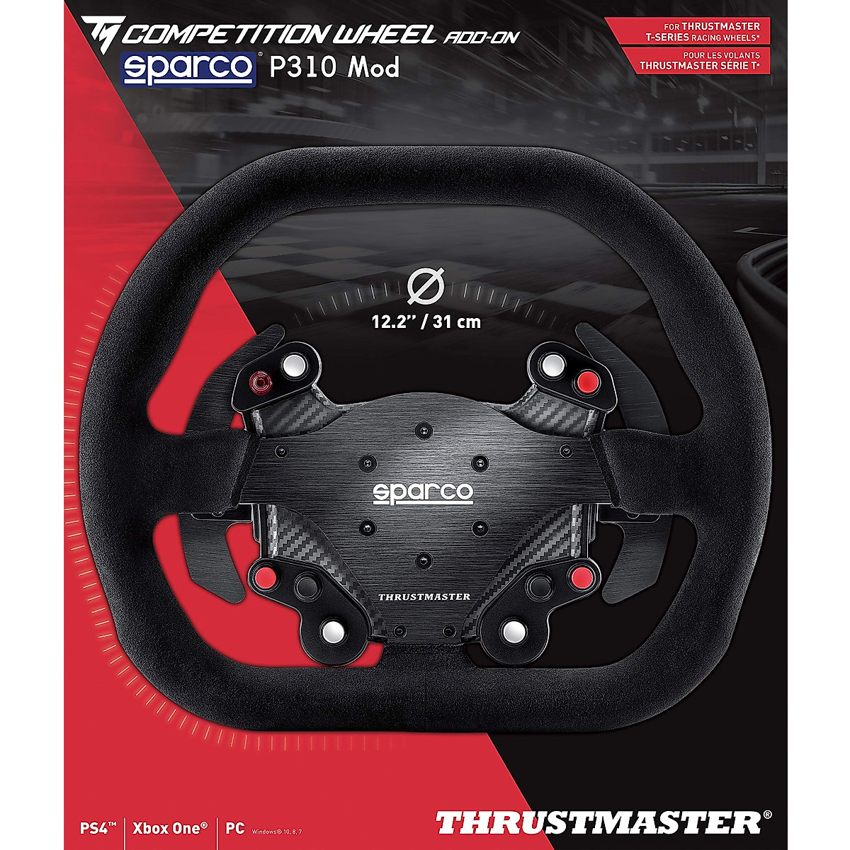 THRUSTMASTER Competition Wheel Add-On Sparco P310 Mod + T-LCM Pedals Bundle for Racing Games (PS5/PS4/Xbox/PC)