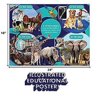 The Young Scientists Club Future Veterinarian Career Kit, 10+ Activities, Includes Interactive Learning Guide, Foam Dog, & Secret Message Viewers, Animal Science Kits for Kids, Gifts, STEM Learning