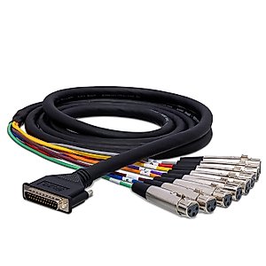 HOSA DTF805 Balanced Snake XLR3F to DB25 - (3 Feet) (Black)
