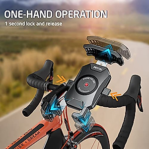Anti-Theft Motorcycle Phone Mount-iMESTOU Bike Ball Phone Holder Handlebar Double Socket Stem Mobile Holder with Aluminium 1" Ball Base 360 Rotation Universal for 4.0-7.0 Inch Smartphones