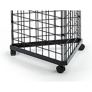 Only Garment Racks #1945B Black Triangle Base Triangle Base for Grid with Casters, Black