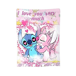 SOMNY Cartoon Blanket Air Conditioner Blanket Ultra-Soft Micro Fleece Blanket for Couch Bed Car Warm Plush Throw Blanket Suitable for All Season 50''X40'', Pink