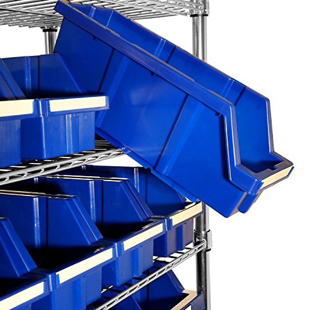 Storage Rack by Member's Mark Features 24 Durable Bins, 3-Inch Wheels and Zinc-Plated Steel Construction,Perfect for Efficient Organization