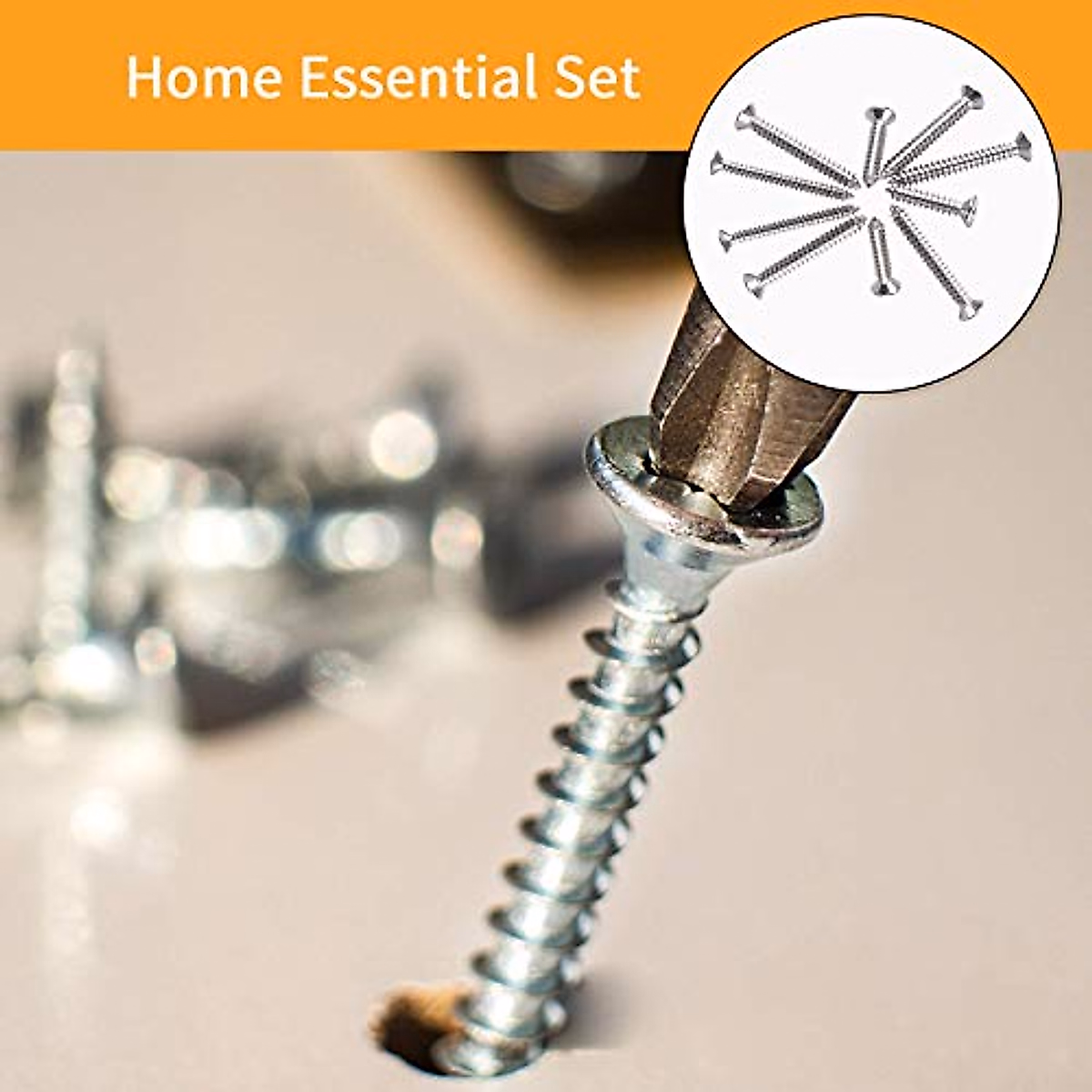 Self Tapping Screws Assortment Fasteners Set, 650pcs 304 Stainless Steel M3/M4/M5/M6 Sheet Metal Screws Kit with Storage Box,Phillips Drive Wood Screw Assortment