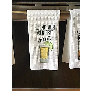Funny Alcohol Kitchen Towel Gift Beer Lover Whiskey Shot