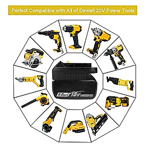 ZLWAWAOL MT20DL Battery Adapter Converter Compatible for Makita 18V Li-ion Battery Convert to Dewalt 20V DCB206 DCB204 DCB200 Li-ion Battery Compatible for Dewalt 20V Cordless Power Tools