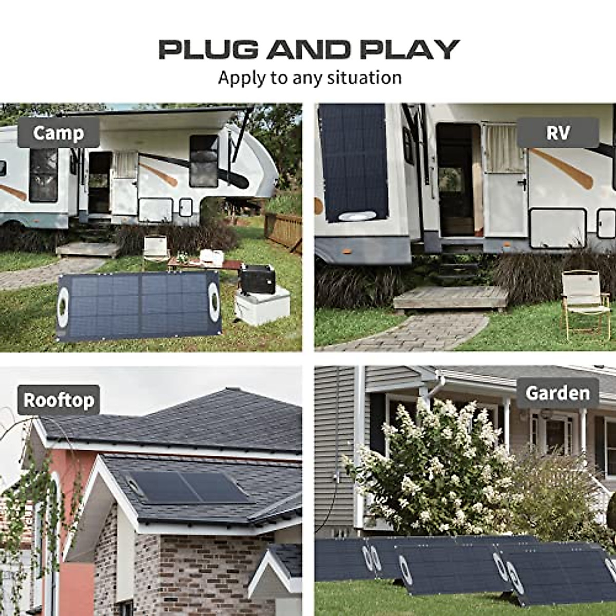 VDL Solar Generator 800W with 100W Solar Panel Included, 510Wh Portable Power Station, 800W AC Outlets, USB C PD 100W for Home Backup, RV Camping, Emergency