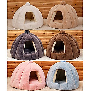 Beskie Pet Tent Cave Bed for Small Medium Puppies Kitty Dogs Cats Pets Sleeping Bag Thick Fleece Warm Soft Dog Bed Cuddler Burrow House Hole Igloo Nest Cozy Bed for Cat Puppy