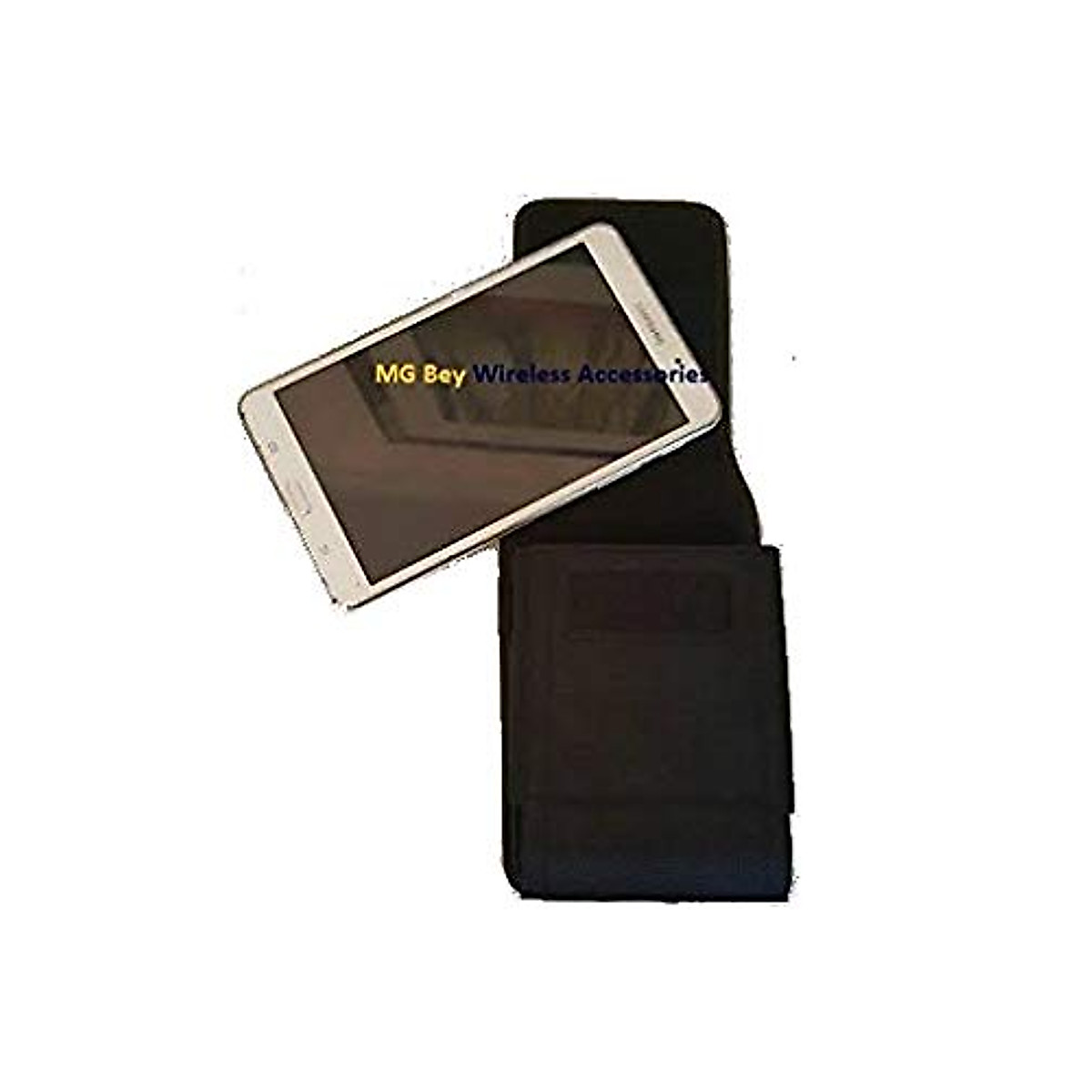 Mgbca Nylon, Tablet Sleeve Pouch, Extended Vertical Black Holster Pouch Case W/Fixed Belt Clip fits Amazon Kindle Fire 6.0 Inch 4th Gen Tablet