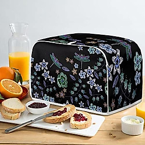 Yiekeluo White Daisy Toaster Cover Rainbow Leopard Print 2 Slice Bread Toaster Oven Dustproof Cover,Washable & Waterproof