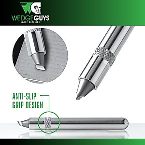 nU Groove Sharpener - Golf Club Groove Sharpener, Re-Grooving Tool and Golf Groove Cleaner - Generate Optimal Backspin & Restore Your Old Irons - PGA Recommended Golf Groove Sharpening Tool