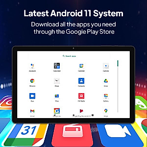 ApoloSign 10 Inch Andorid 11 Tablet 5GHz WiFi 4G LTE Tablet with Sim Card Slot Octa-core 4GB RAM 64GB ROM 1920x1200 FHD IPS Screen 5+13MP Camera, WiFi,Bluetooth, GPS, 6000mAh Batterry (Grey)