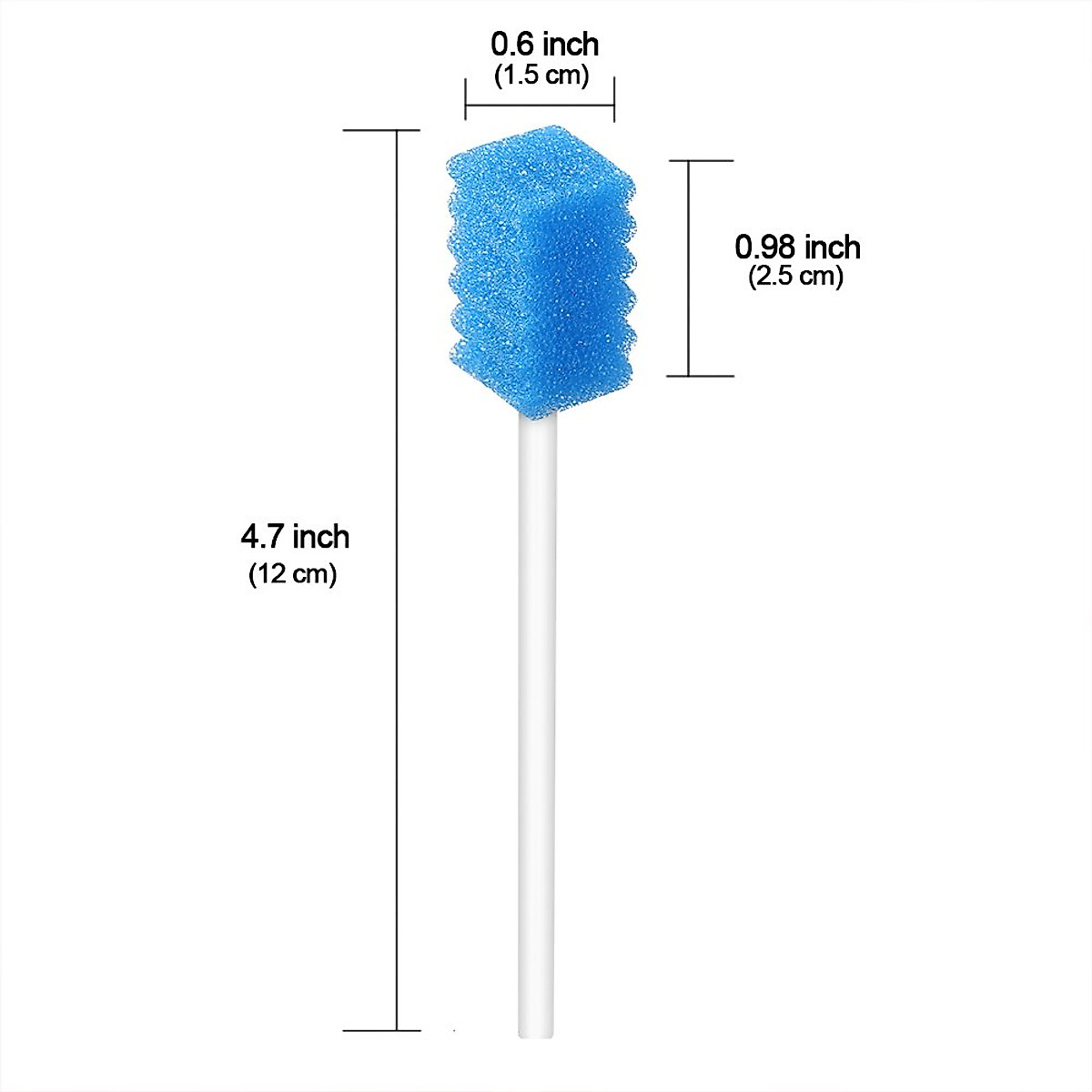 Disposable Oral Care Swabs Tooth Cleaning Mouth Swabs (50 Blue)