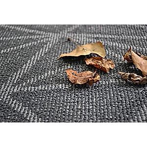Furnish my Place Modern Indoor/Outdoor Commercial Dark Gray Modern Area Rug, Home Decor Mat, Commercial Rug for Living Room, Playroom, Made in USA - 10' x 11' Rectangle