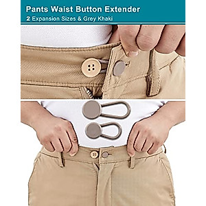 YUANHANG Pants Waist Button Extender: 12Pcs Button Extenders for Jeans - Women Men Pants Waist Extenders - Pants Waist Extension 1/1.4 Inches - 3 Colors Pant Waistband Expander