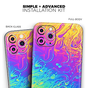 Design Skinz Neon Color Fushion V2 Protective Vinyl Decal Wrap Skin Cover Compatible with The Apple iPhone 11 Pro Max (Screen Trim & Back Glass Skin)