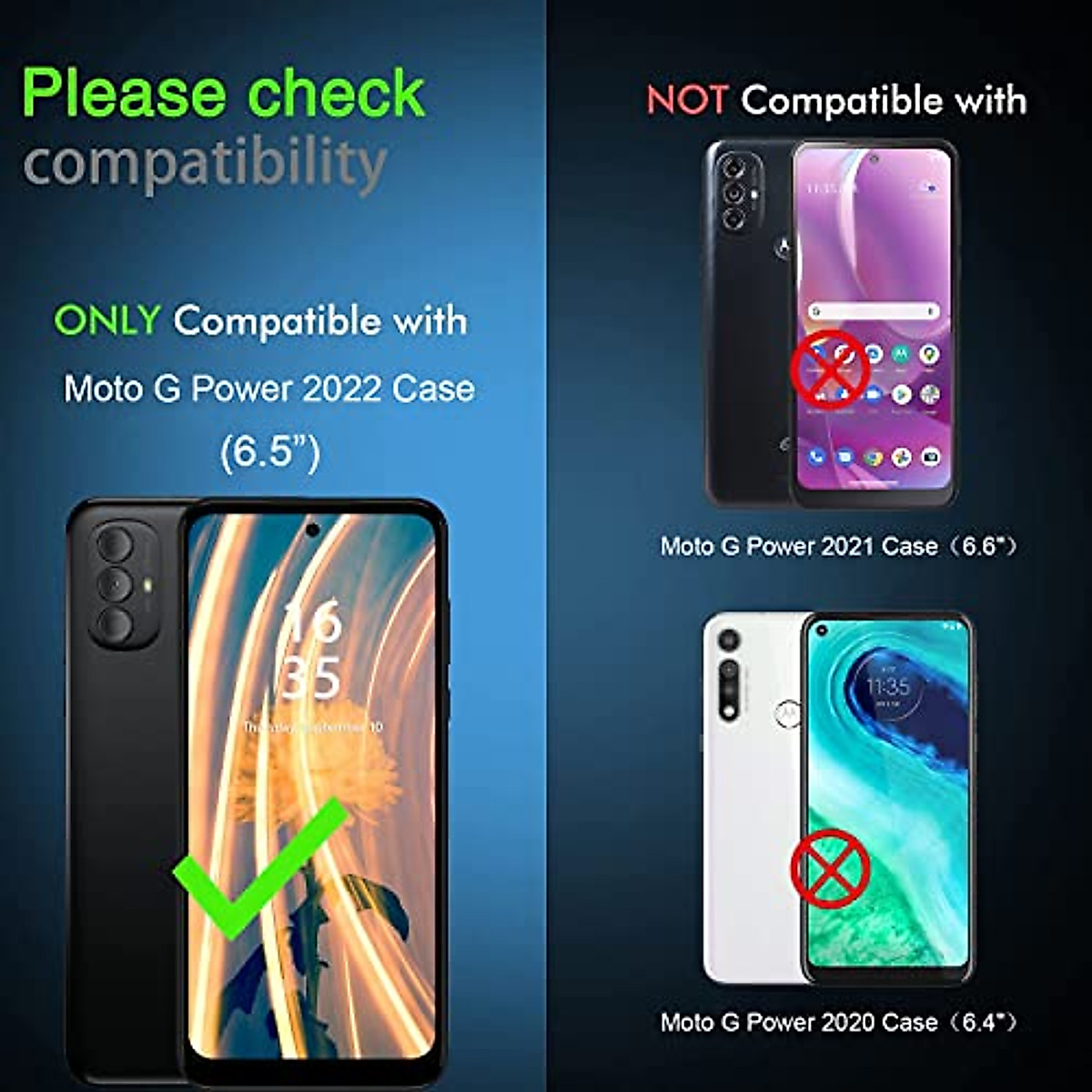 GOLDJU for Motorola Moto G Power 2022 Case Waterproof, 360° Full Body Protection Built-in Screen Protector Heavy Duty Cover IP68 Underwater Shockproof Case for for Moto G Power 2022 5G 6.5'' Black