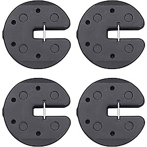 MASTERCANOPY Deluxe Canopy Weights with Hook Design (4-Pcs,Black)