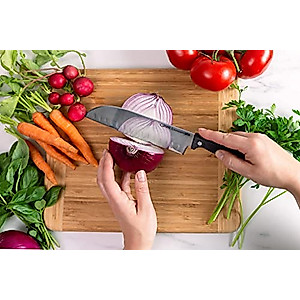 Ginsu Kiso 18-Piece Black Knife Set with Natural Block - Dishwasher Safe and Always Sharp