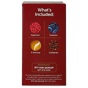 Zahler UTI Revolution, Urinary Tract and Bladder Health, All Natural Cranberry Concentrate Pills Fortified with D-Mannose and Probiotics, Certified Kosher, 60 Caps