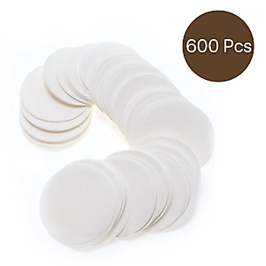 BERRYLION 600pcs Coffee Paper Filter, 53mm Unbleached Coffee Filter Paper Round Coffee Maker Filters, Compatible with 54mm Portafilters Baskets, Disposable Coffee Tea Filters