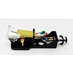 MagLite Cartridge and Stylus with Conical Needle and Black Headshell for Technics SL-1200, SL-1210, SL-1600