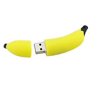 8GB Banana Shape USB Sticks USB 2.0 Flash Drive Thumb Drive USB Drive Memory Stick USB Stick Flash Disk U Disk USB Disk with Chain (Yellow)