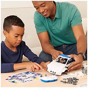 Meccano Junior, RC Police Car with Working Trunk and Real Tools, Toy Model Building Kit, STEM Toys for Kids Ages 5 and up