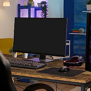 YSSOA 40 Inch Computer, Modern Simple Style Home Office, Study Student Writing, Vintage with Storage Bag Wooden Desk, Brown