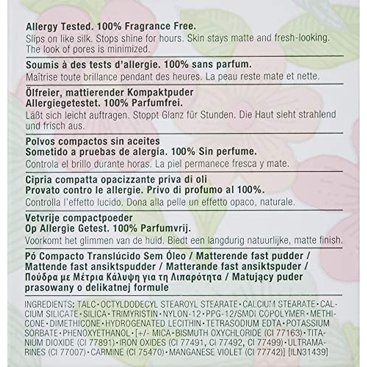 Clinique Stay-Matte Sheer Pressed Powder | Shine-Absorbing, Oil-Free Formula | Create a Perfect Matte Appearance | Free of Parabens, Phthalates, and Sulfates | Stay Beige - 0.27 oz