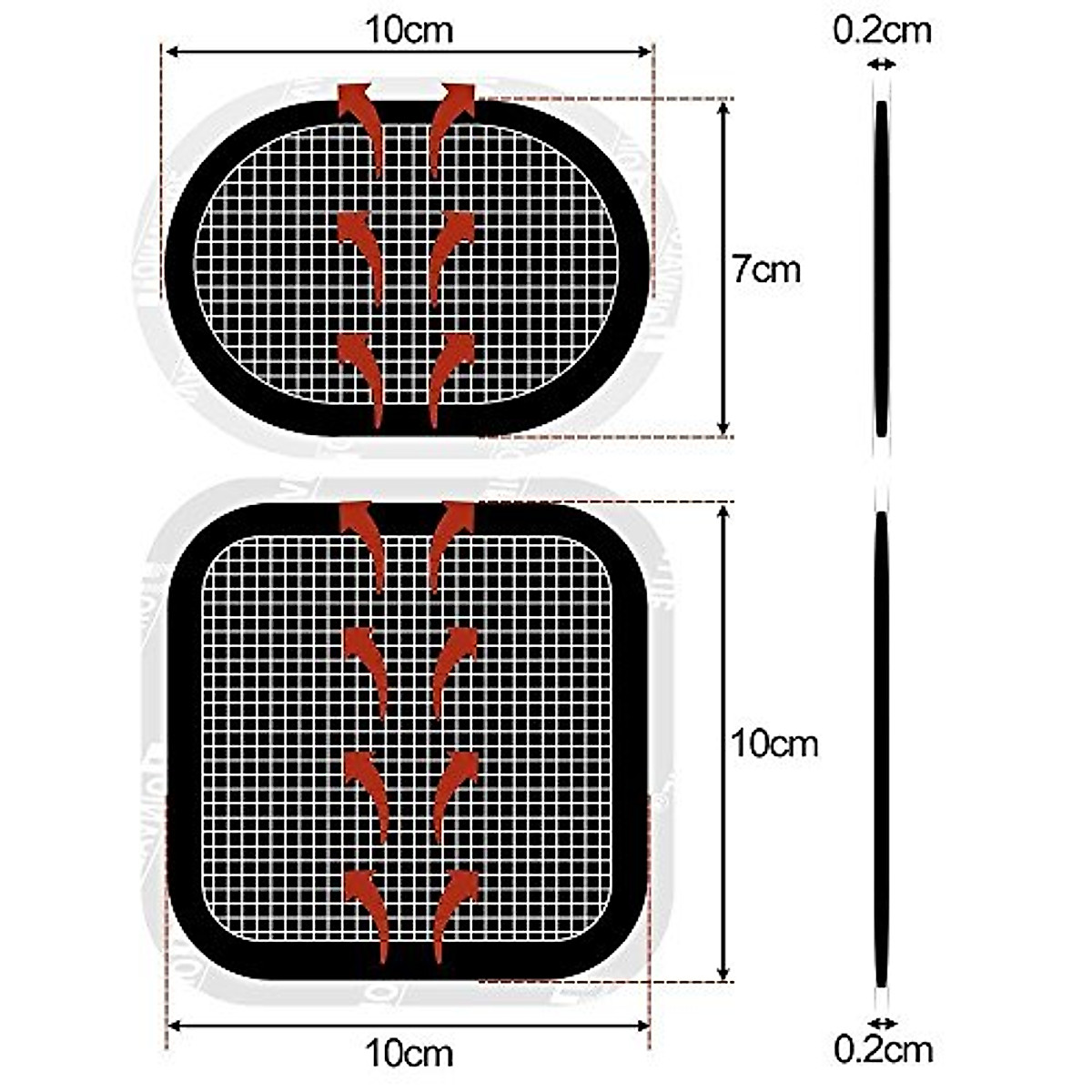 Electrodes Pad,18 PCS Gel Pads Replacement Unit Set Pack for All Abdominal Belts