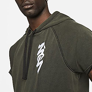 NIke Jordan Dri-FIT Zion Men's Cutoff Hoodie (Medium, Black/White)