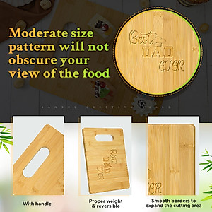 Meanplan Dad Cutting Board Gifts for Dad from Daughter, Best Dad Ever Gifts, Father' S Day Gifts, Gifts for Husband from Wife, Stuff for Dads Cooking Board Gift Set for Papa Stepfather Godfather