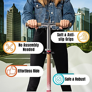 Kicksy - Kick Scooter for Kids Ages 8-12 & Scooter for Teens 12 Years and Up- Big Wheel Scooter for Stability - 2 Wheel Scooter for Boys & Girls- Foldable Kick Scooter Adult - Up to 220 lbs Miami