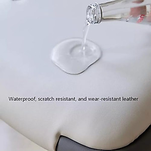 AMENAS WKWKW Kitchen Kitchen Dining Chairs Set of 4 Faux Leather Living Room Side Chairs with Metal Chair Legs for Home Commercial Restaurants(Premium Gray)