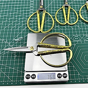 Fengtaiyuan J08A2, Stainless Steel Scissors, Office, Tailor Cutting, golden scissors (J08A2)