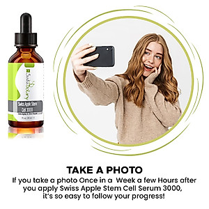 Swiss Botany Swiss Apple Stem Cell Serum for Face – Apple Stem Cell 3000 | Plant Stem Cell to Reduce All signs of Aging, Wrinkles, Discoloration, Restore Elasticity and Youthful Appearance, 1Fl Oz